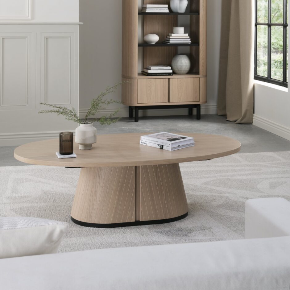 Vega Scandi Oak Oval Coffee Table - Home & Style